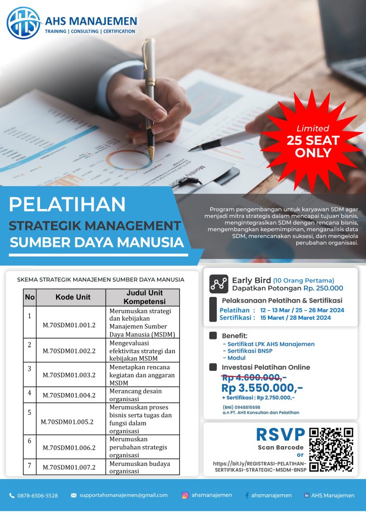 Upcoming Event - LSP MSDM AHS Manajemen